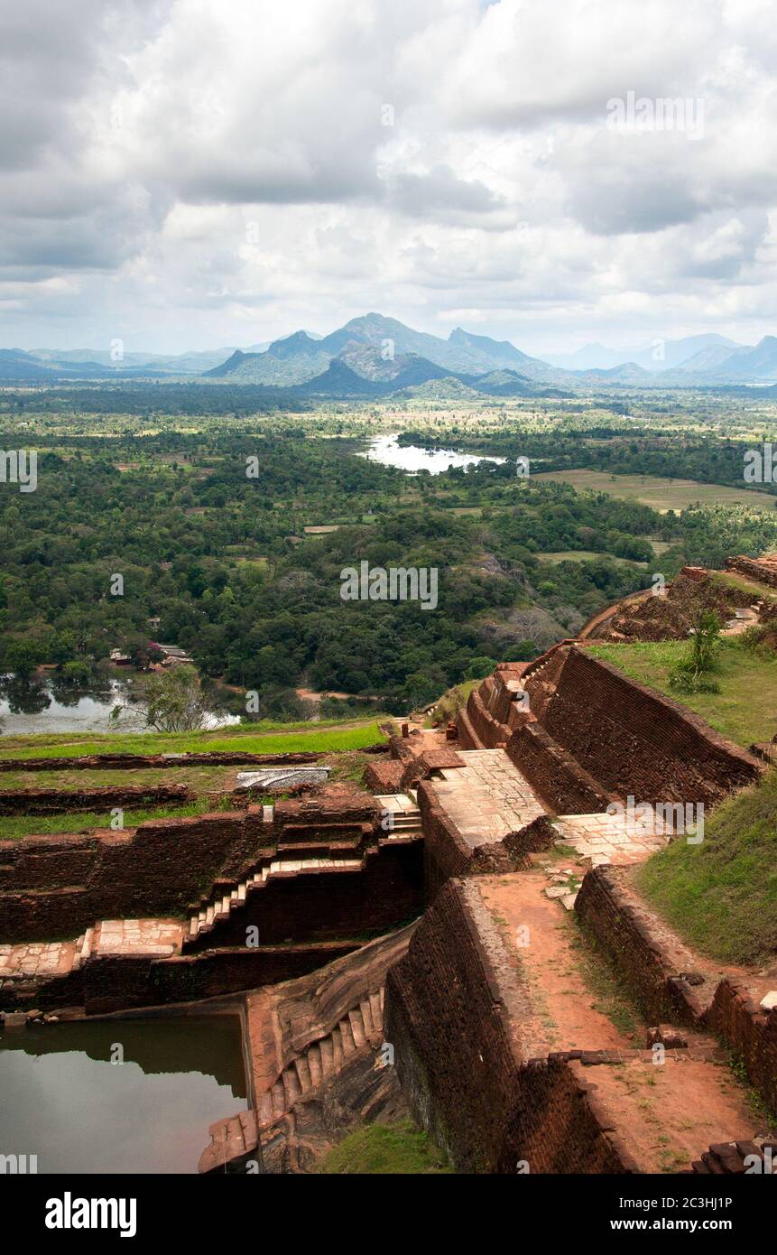 Part of the ruins of the palace and fortress of Sigiriya, Cultural ...