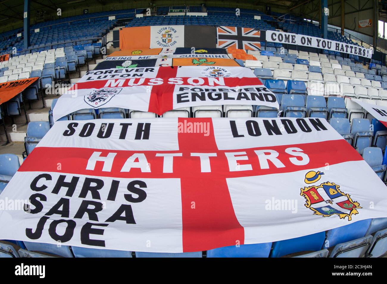 Football general view flags stadium hi-res stock photography and images ...