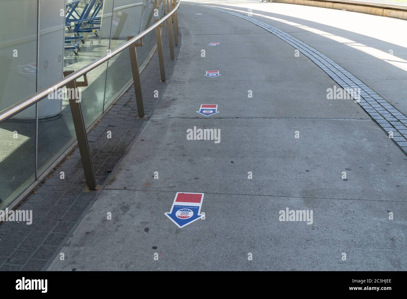 New York, NY - June 19, 2020: Early primary voting places opened in NYC ...