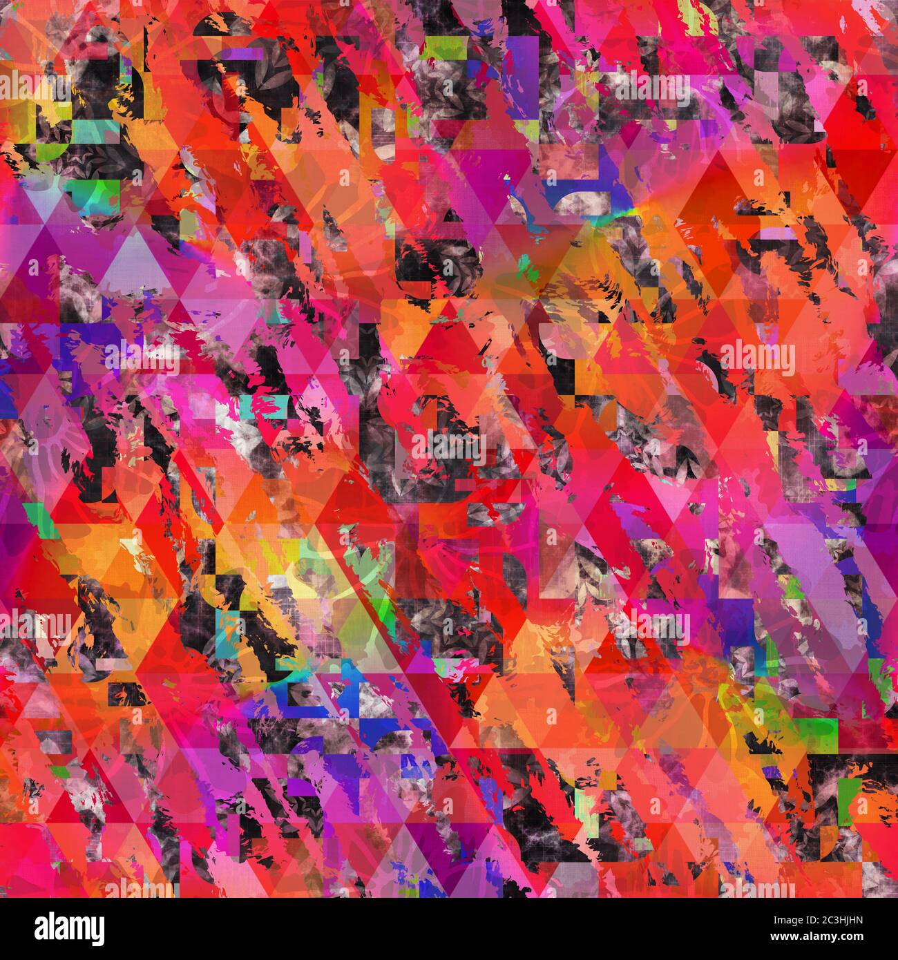 Seamless vibrant rainbow painted texture. Bold psychedelic neon ...