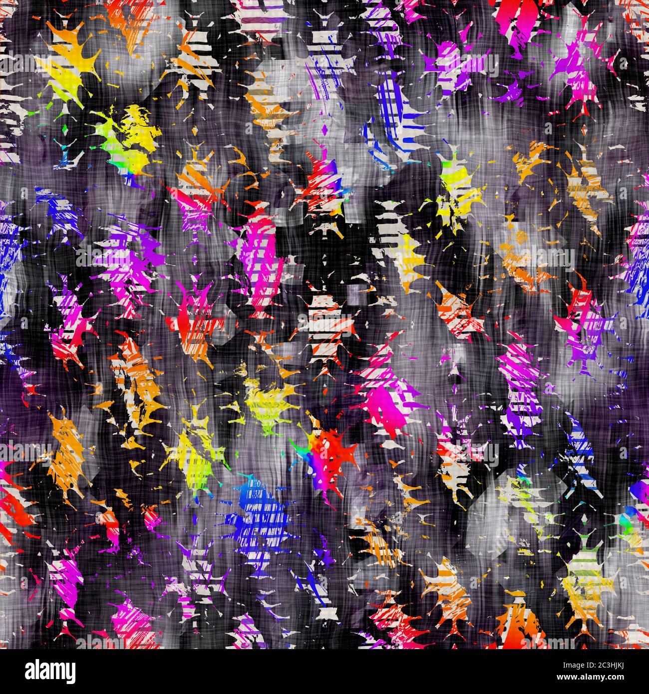 Seamless vibrant rainbow painted texture. Bold psychedelic neon ...