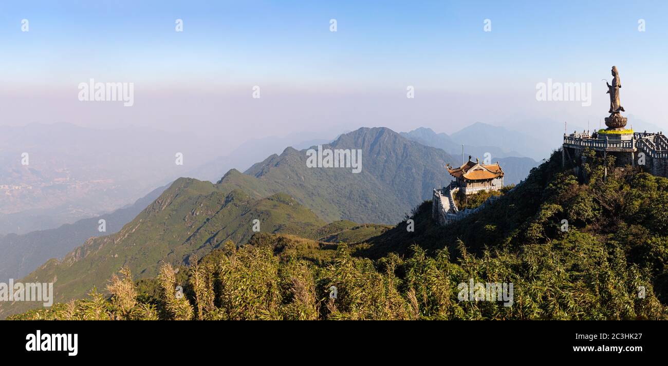 View from the top of Fansipan mountain near Sapa (Sa Pa), Vietnam ...