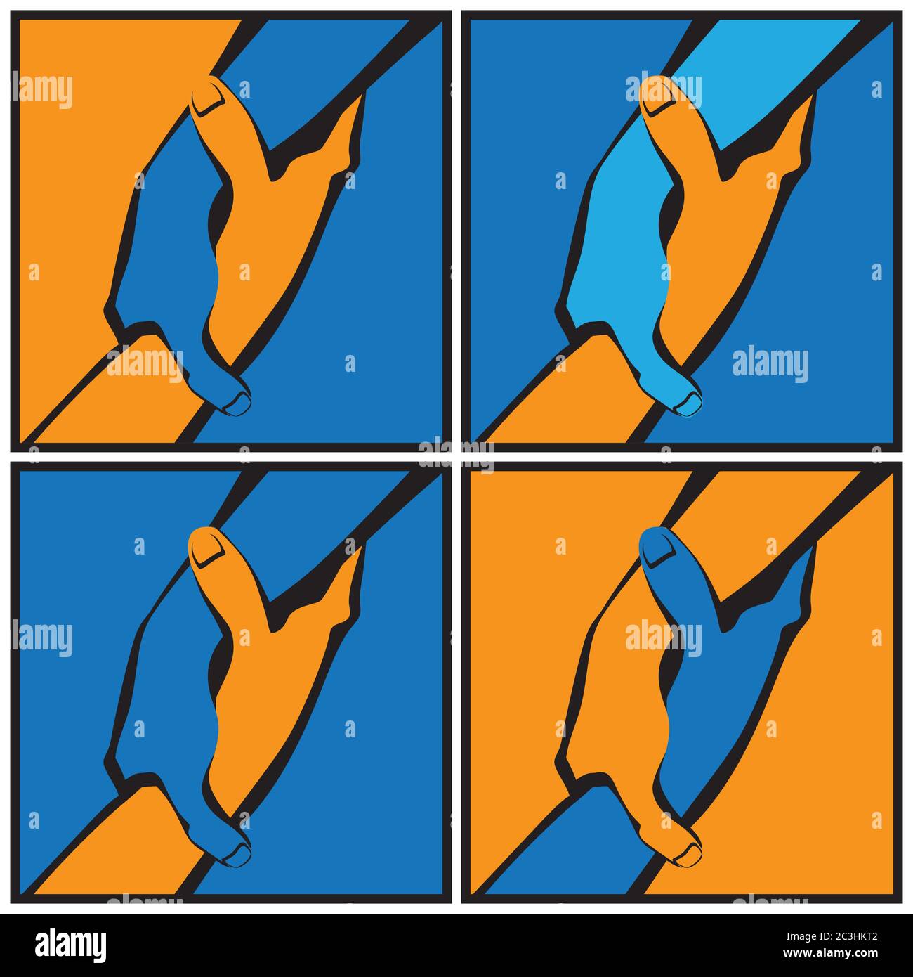 A helping hand vector vectors Cut Out Stock Images & Pictures - Alamy