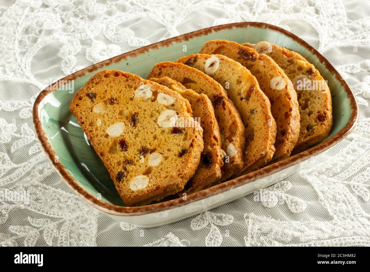 Crispy biscuits with fruit. Italian biscotti Stock Photo - Alamy