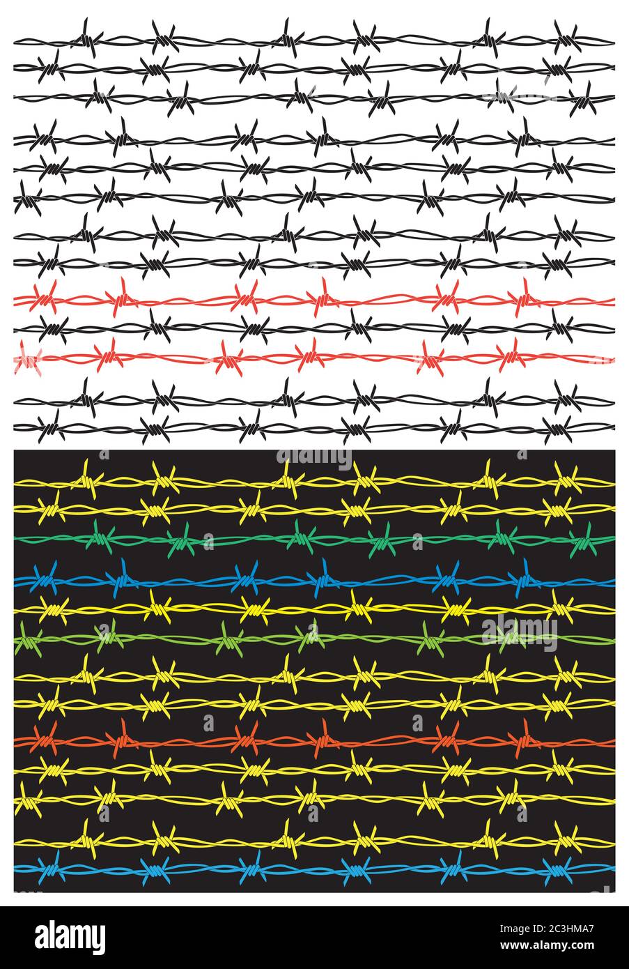 stylized barbed wire in several versions. seamless if needed. can be ...