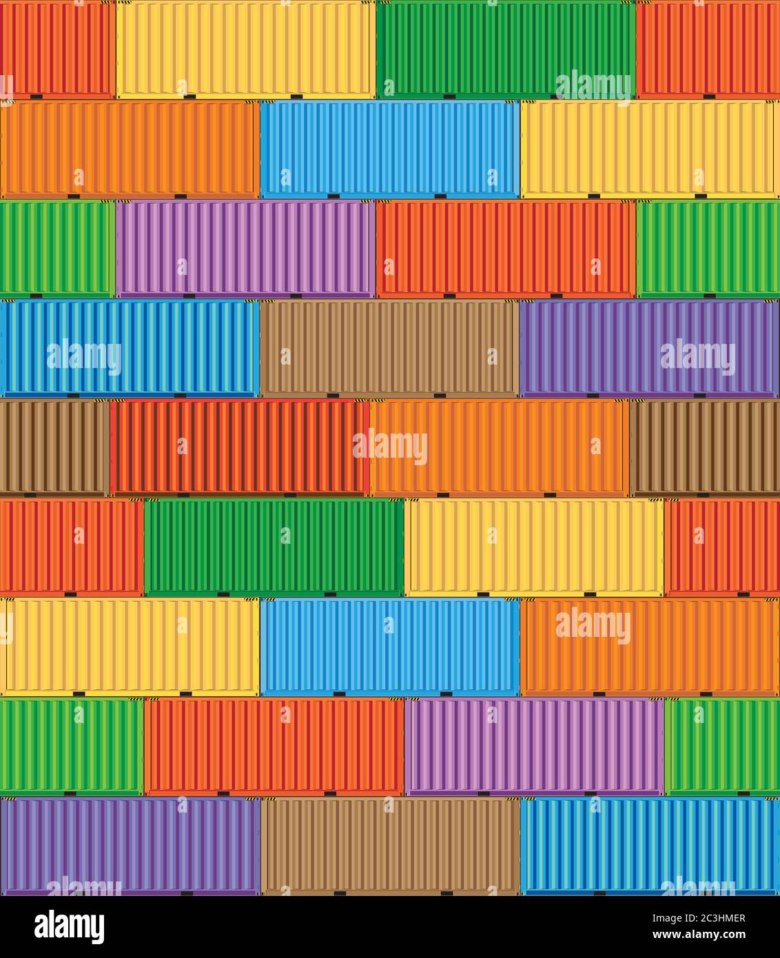 Vector illustration of realistic transport containers. illustration ...