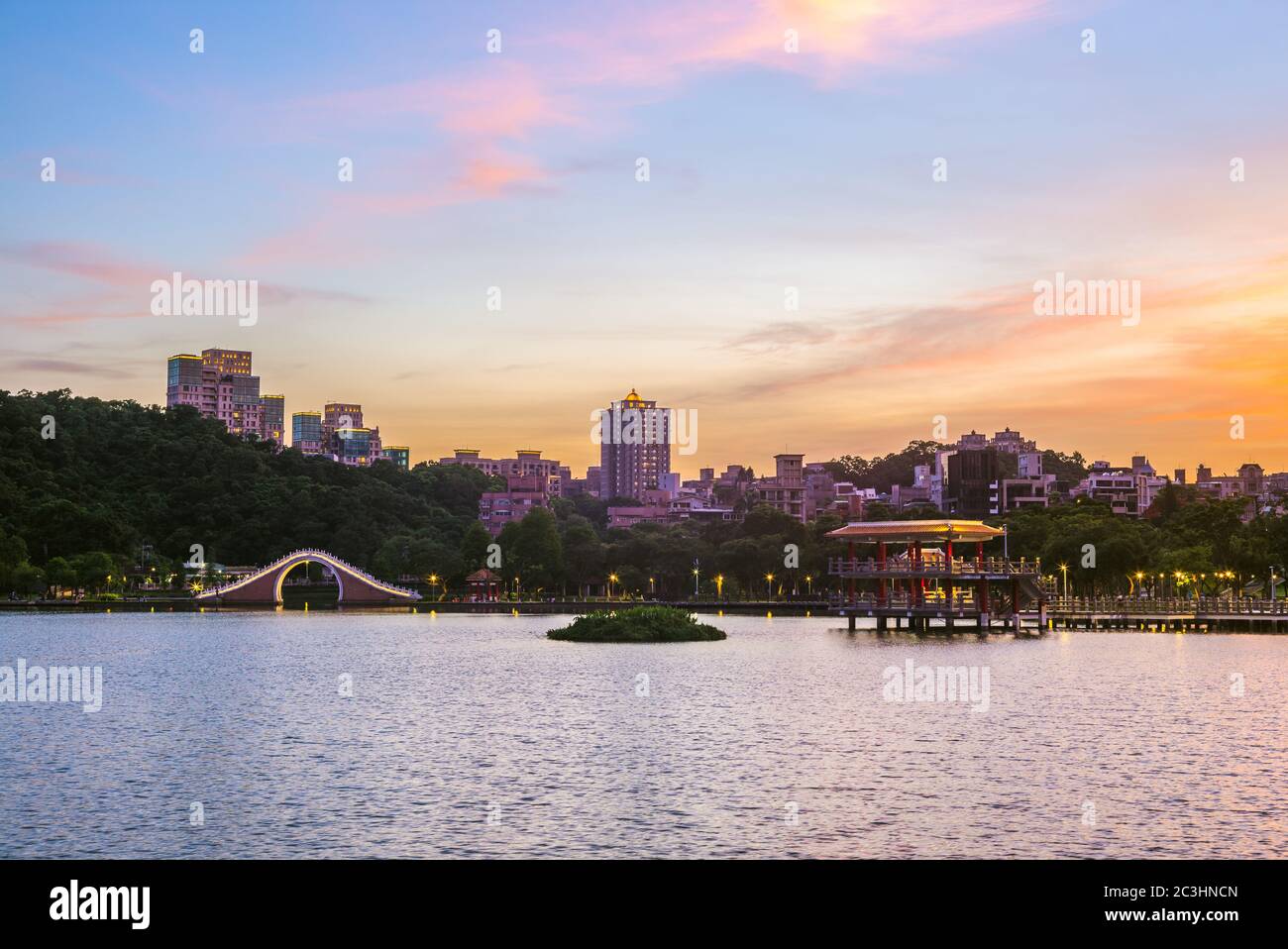 Landscape of Dahu Park in Taipei, Taiwan Stock Photo - Alamy