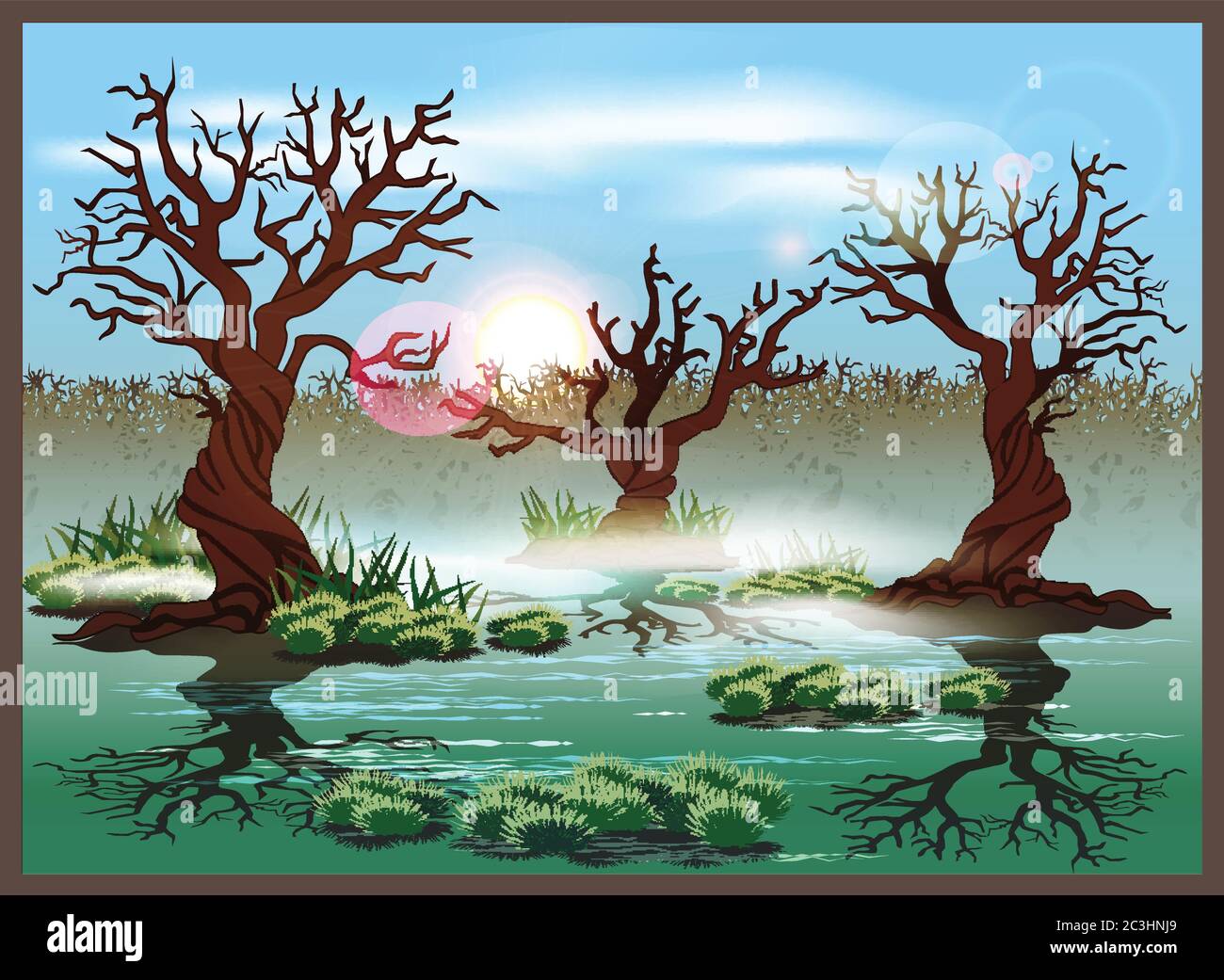 Marshland environment Stock Vector Images - Alamy