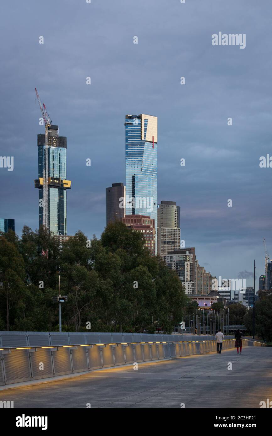 MELBOURNE, AUSTRALIA - 18 October 2019: Partly constructed Australia ...