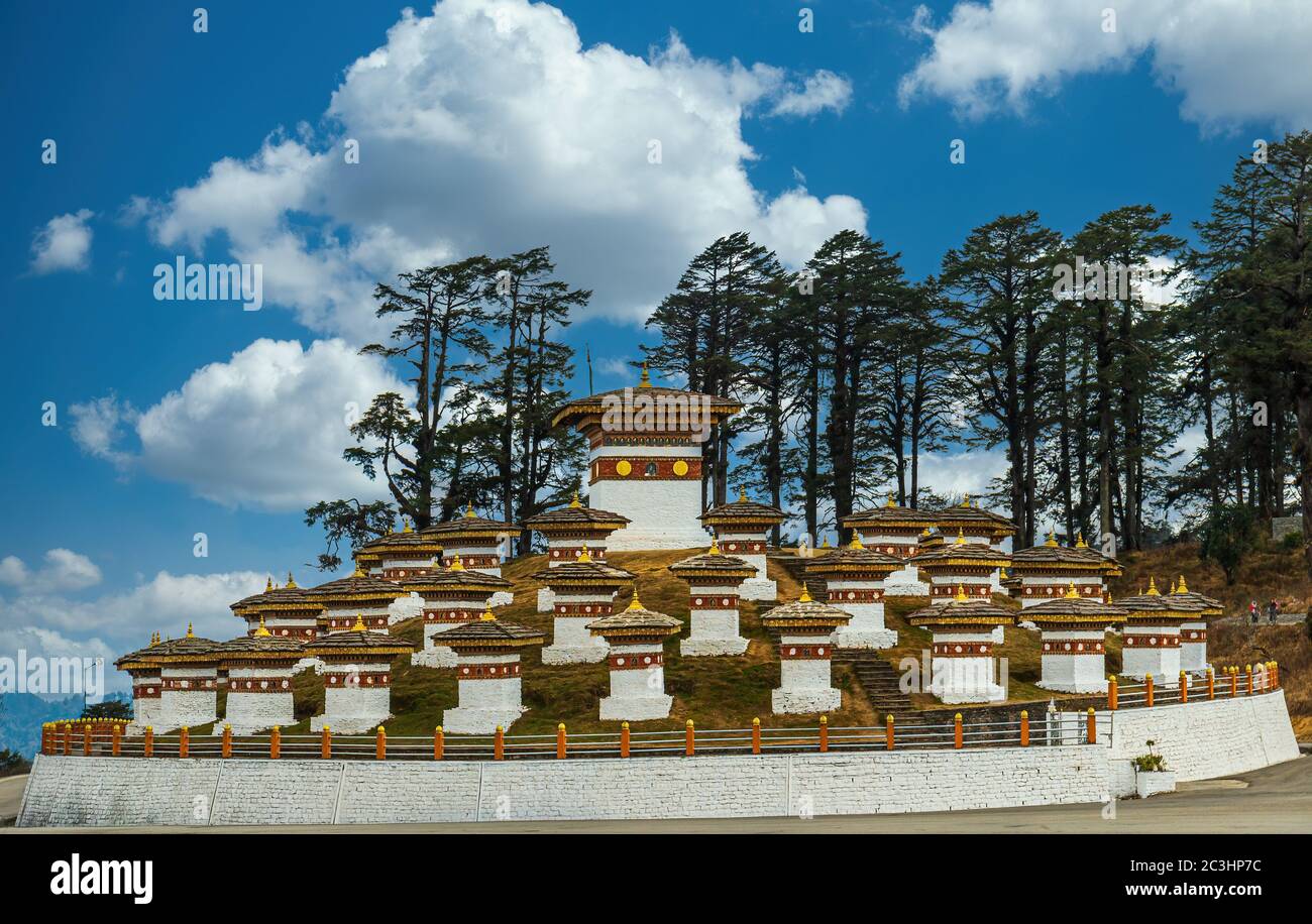 Dochula Pass with the 108 Chortens, Bhutan Stock Photo - Alamy