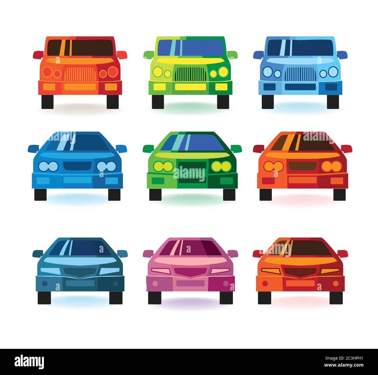 Mini set of stylized vector cars Stock Vector Image & Art - Alamy