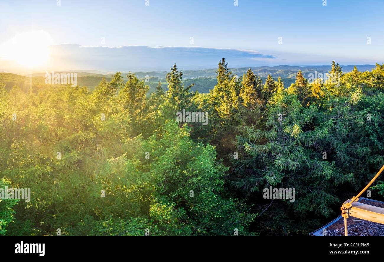 Tullnerbach: Wienerwald, Vienna Woods, view to the West from lookout ...
