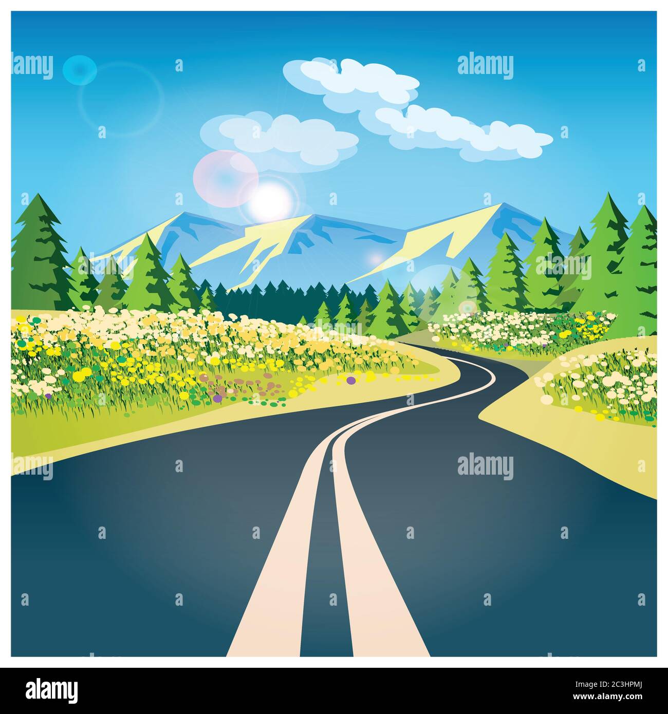 Winding Dirt Road Clip Art