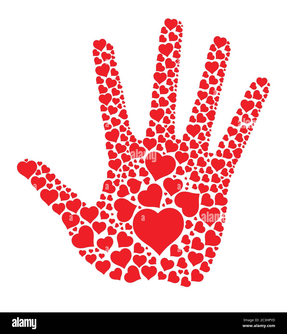 Handprint with heart hi-res stock photography and images - Alamy