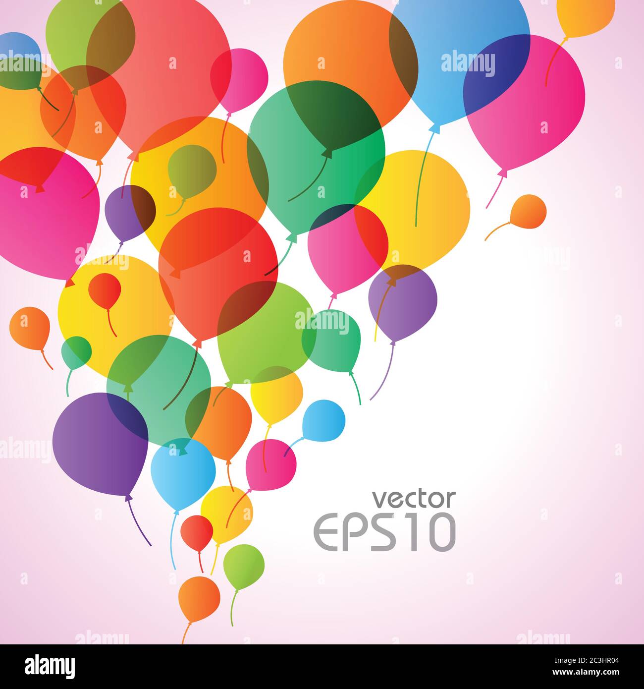 Colorful flying balloons background, vector illustration Stock Vector ...