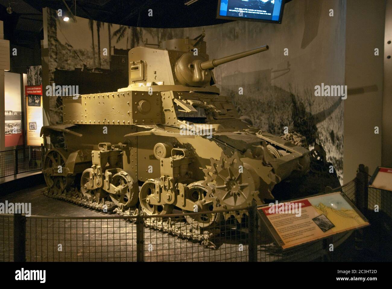 American M3 Stuart tank displayed at George H W Bush Gallery at ...