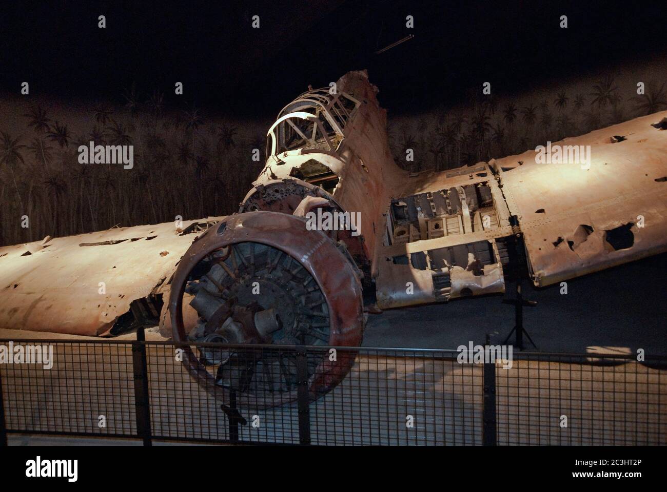 Wrecked Aichi 03A Val Japanese WW2 dive bomber at George H W Bush ...