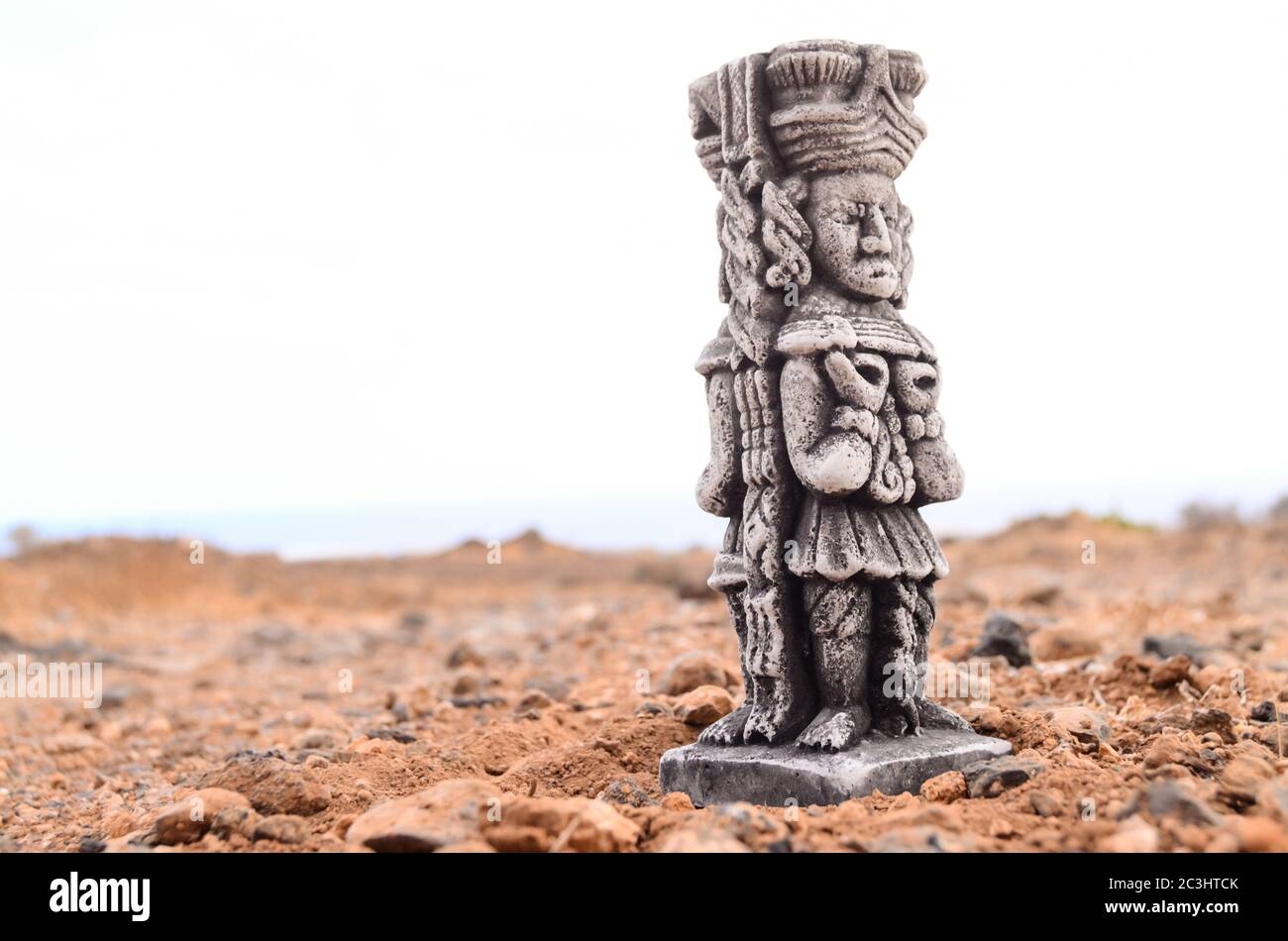 Ancient Maya Statue on the Rocks Desert Stock Photo - Alamy