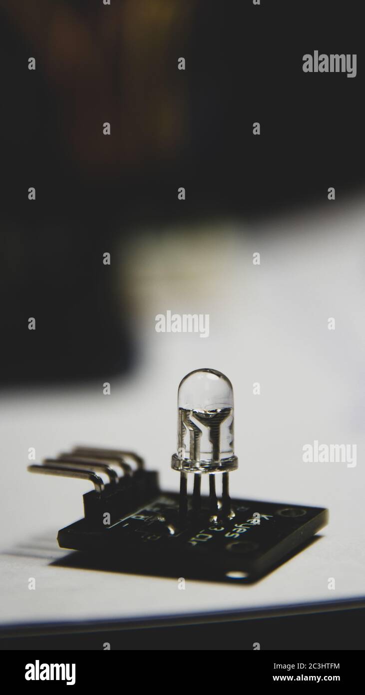 RGB LED on a board, interior reception Stock Photo - Alamy