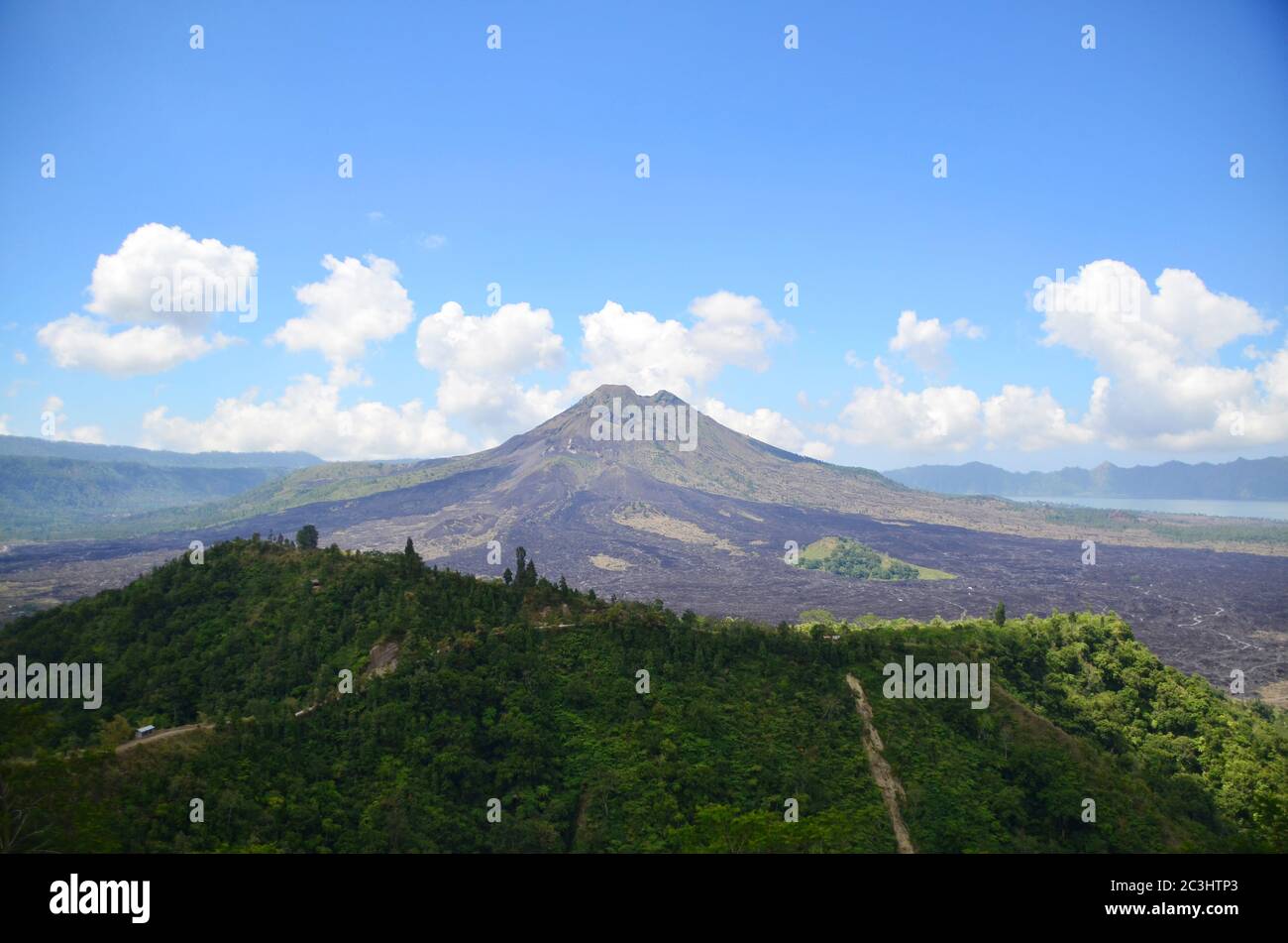 Mount Batur (or The Kintamani Volcano) is an active volcano and a very ...