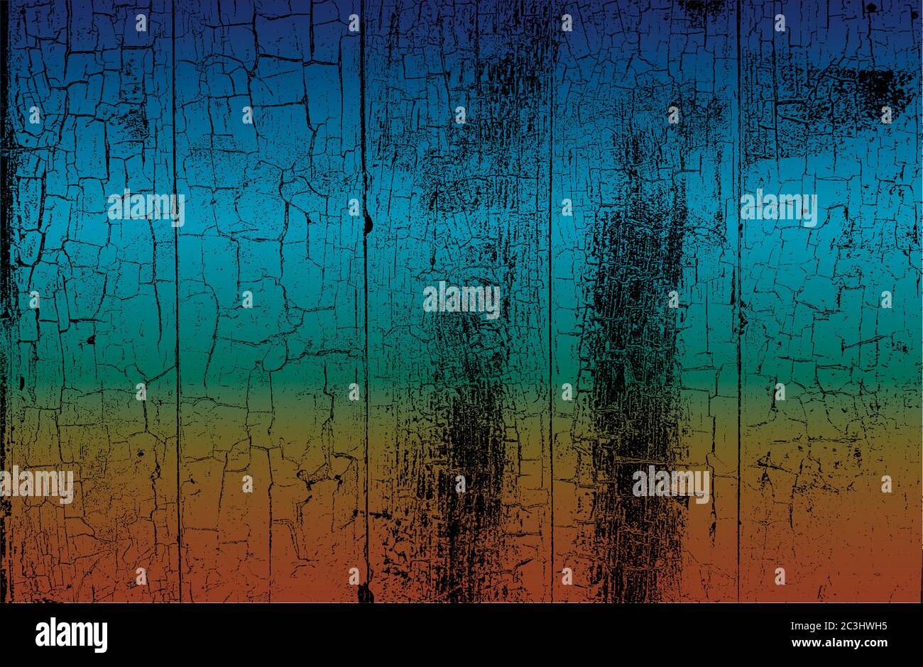 Distressed overlay blue turquoise wooden plank texture, grunge ...