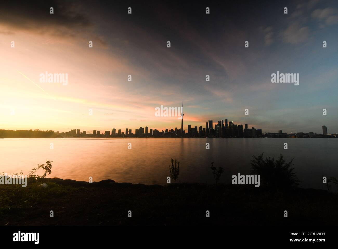Toronto skyline from the island Stock Photo - Alamy