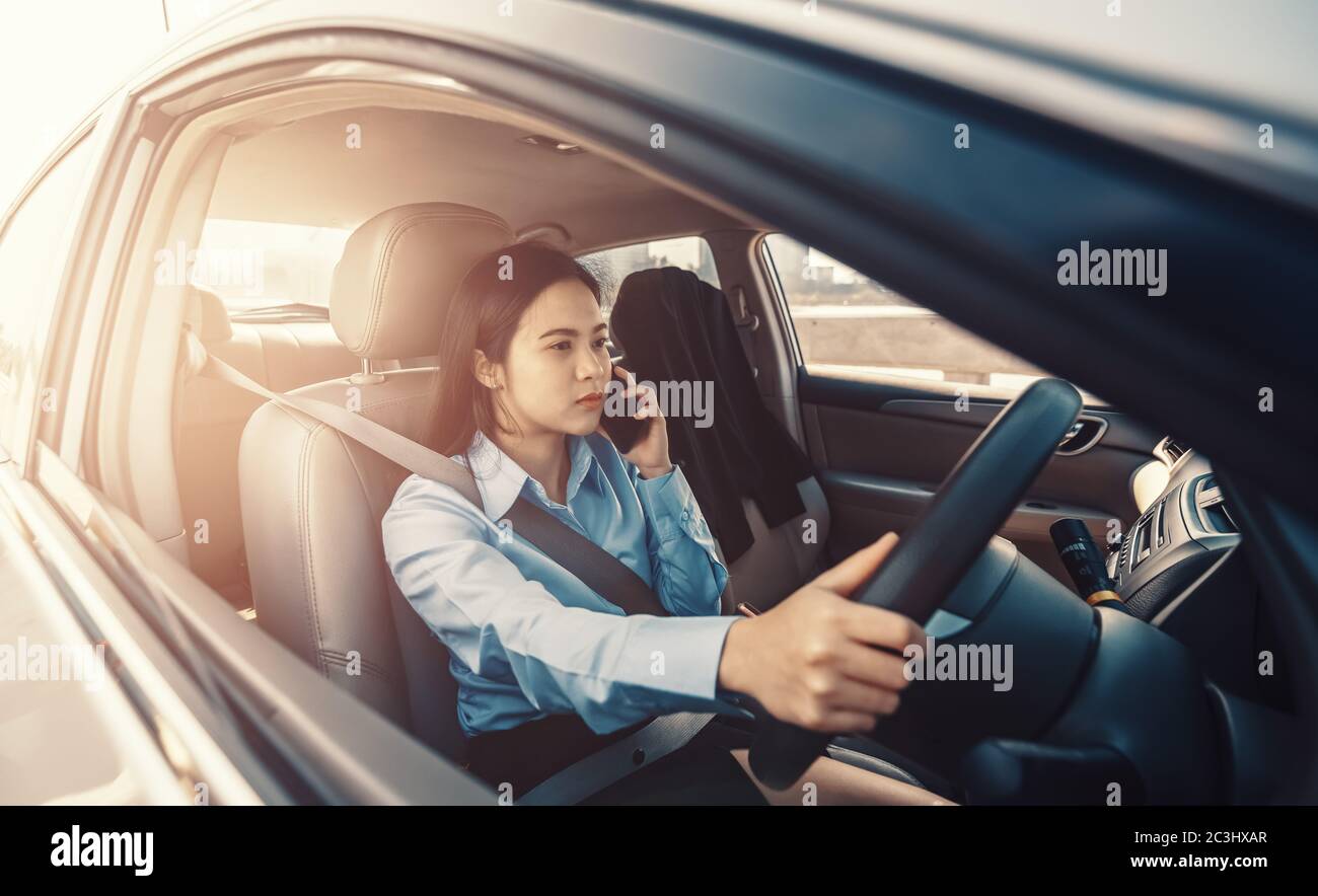 Caucasian female manager talking customer hi-res stock photography and ...