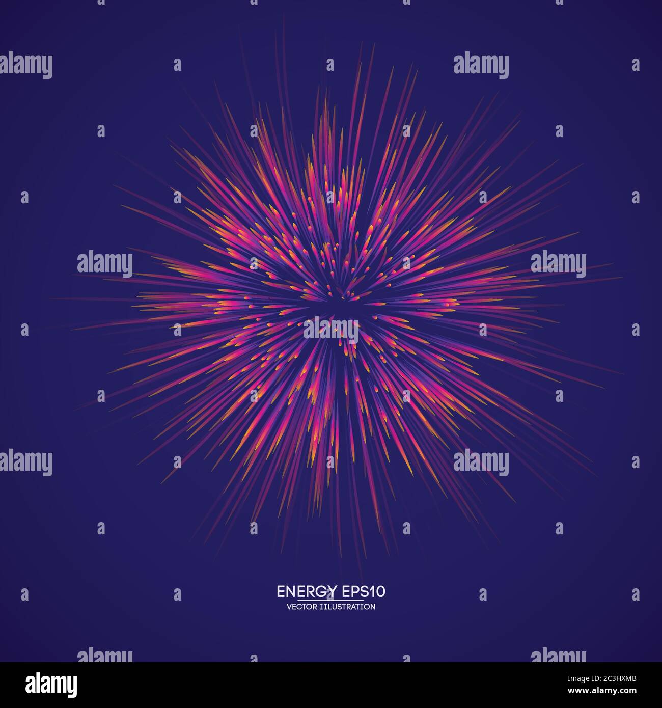 Energy light explosion vector illustration. Bright vector abstract ...