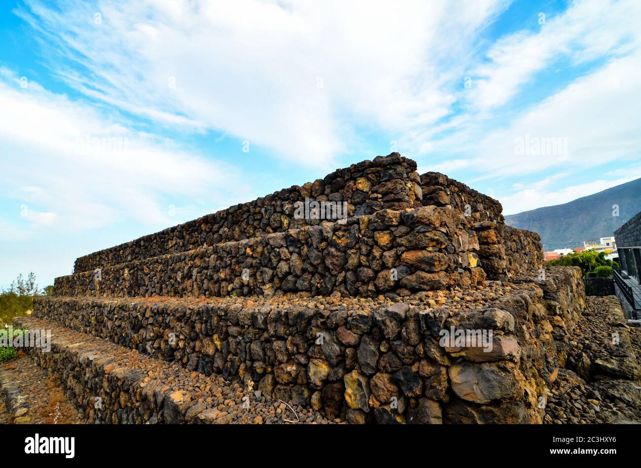 Ancient Guanche Guimar Pyramids in Tenerife Island Stock Photo - Alamy