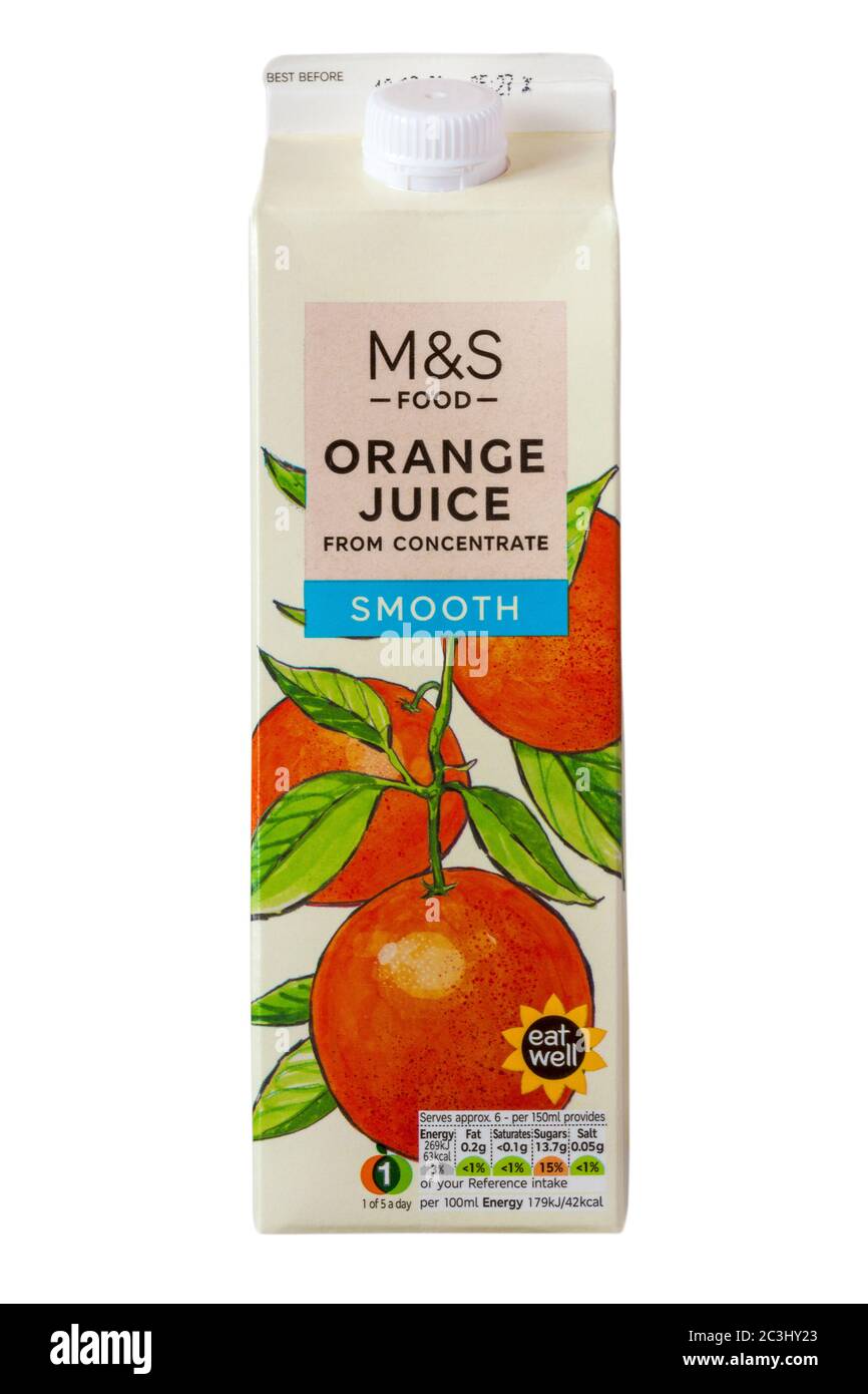 Orange juice carton Cut Out Stock Images & Pictures - Alamy