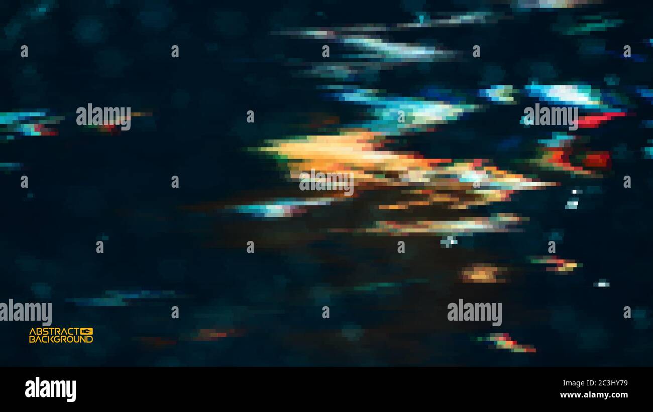 Glitch art digital vector illustration. Graphic vector art. Glitch ...