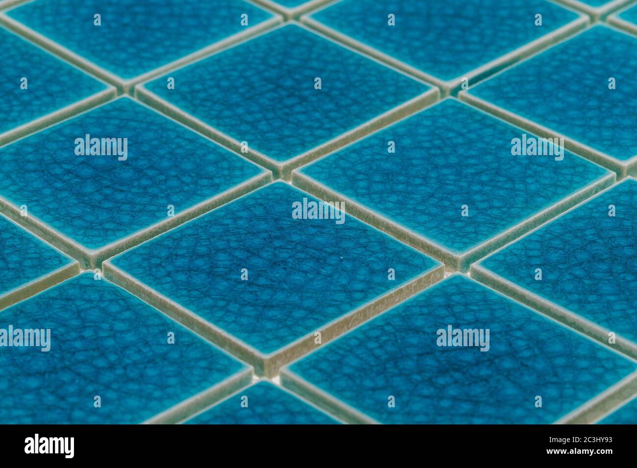 High angle closeup shot of ceramic tiles in shades of blue Stock Photo ...