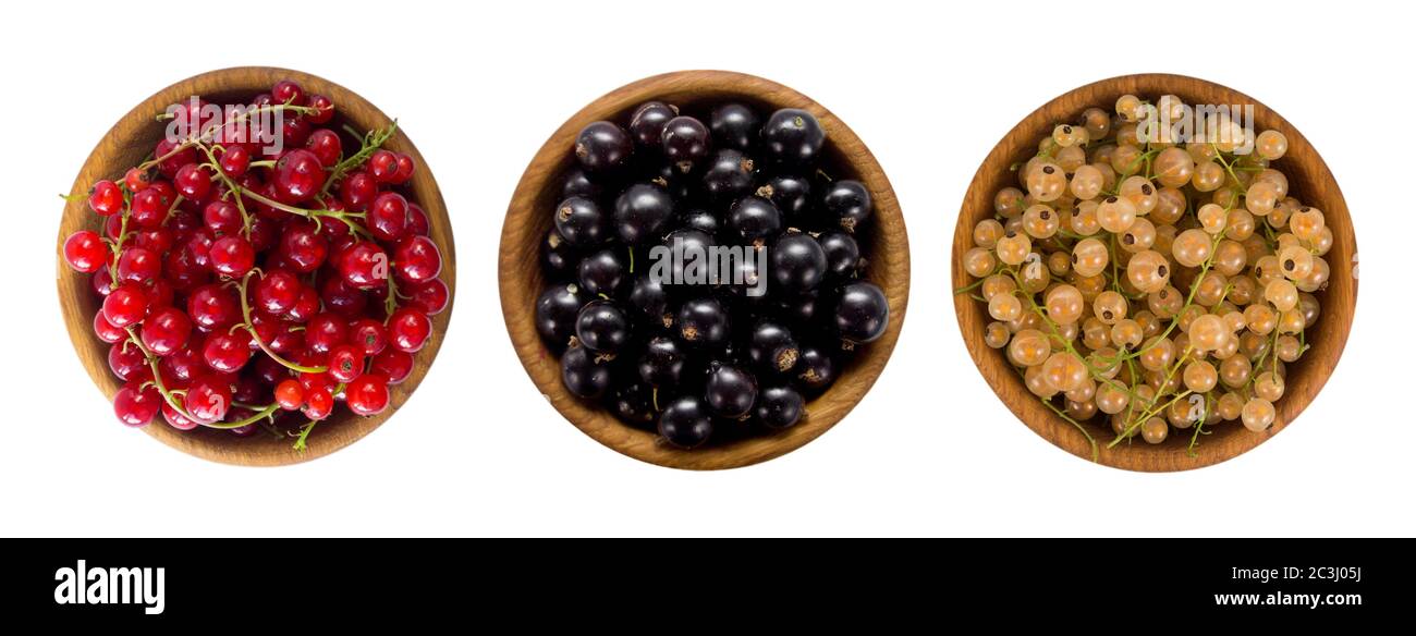Set of different color currants isolated on white background cut out ...