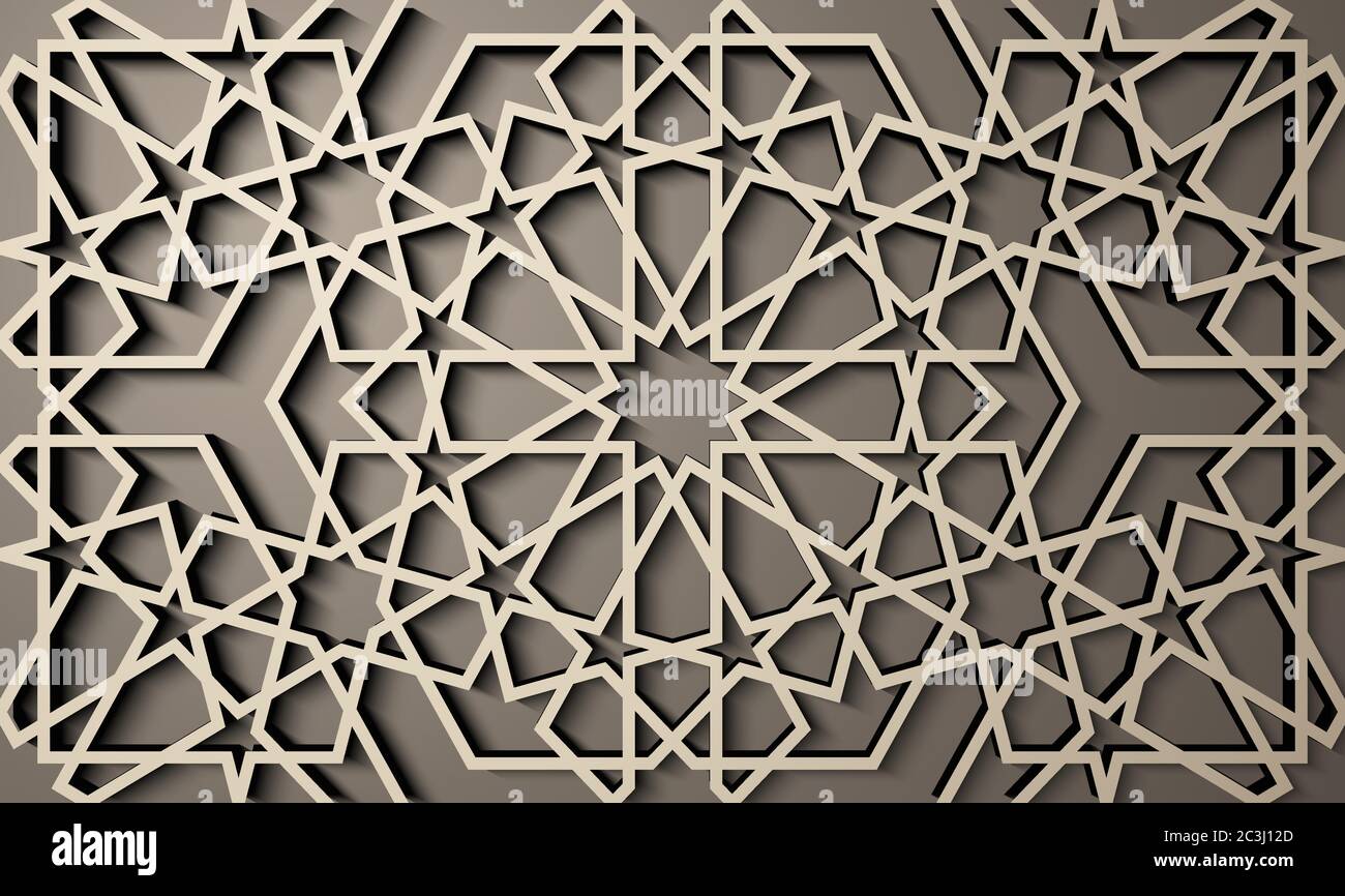 Background with 3d seamless pattern in Islamic style . , arabic ...