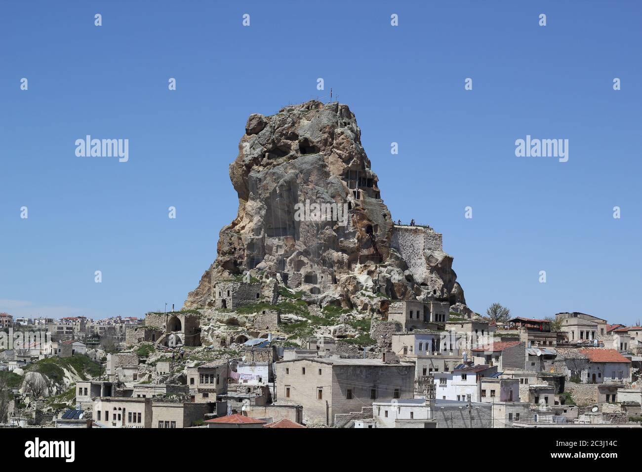 Cappadocia rock houses, caves and ruins in Goreme, Nevsehir, Anatolia ...