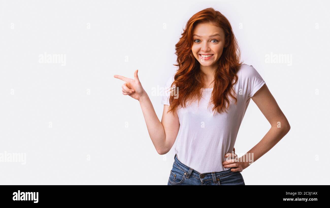 Red pointing finger hi-res stock photography and images - Alamy