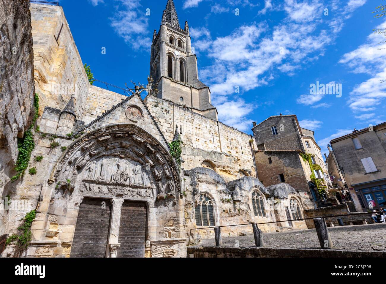 Monolithic Church Of Saint Emilion High Resolution Stock Photography ...