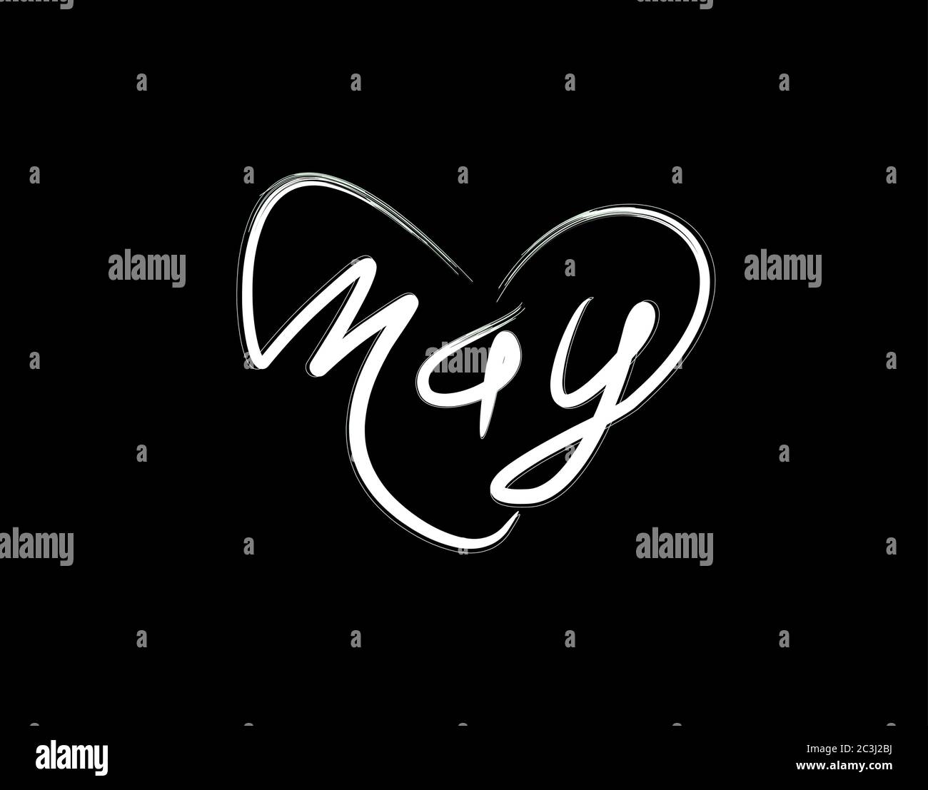 May Lettering Text on black background in vector illustration Stock ...