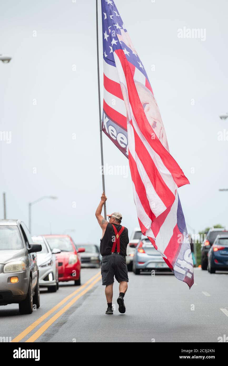Tulsa, Oklahoma, USA. 19th June, 2020. RANDAL THOM marches through the ...