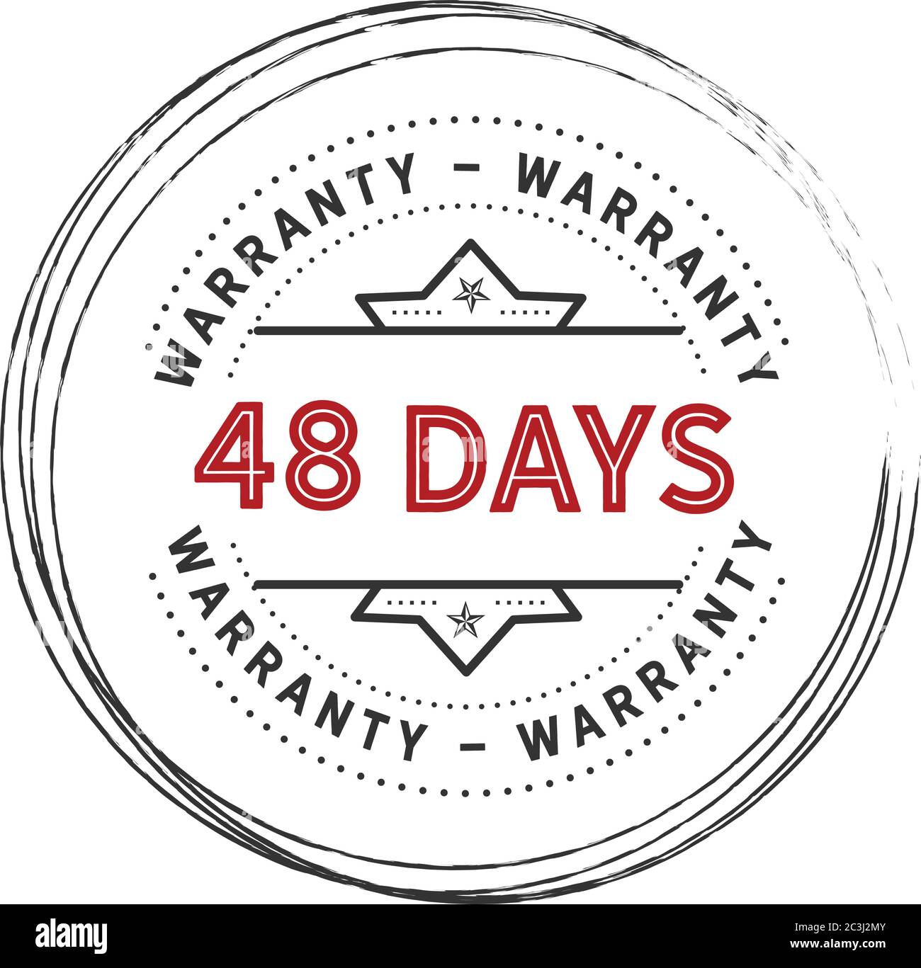 48 days warranty illustration design stamp badge icon Stock Vector ...
