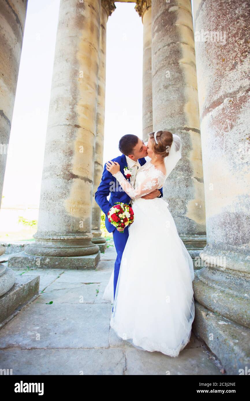 happy romantic young couple celebrating their marriage Stock Photo - Alamy