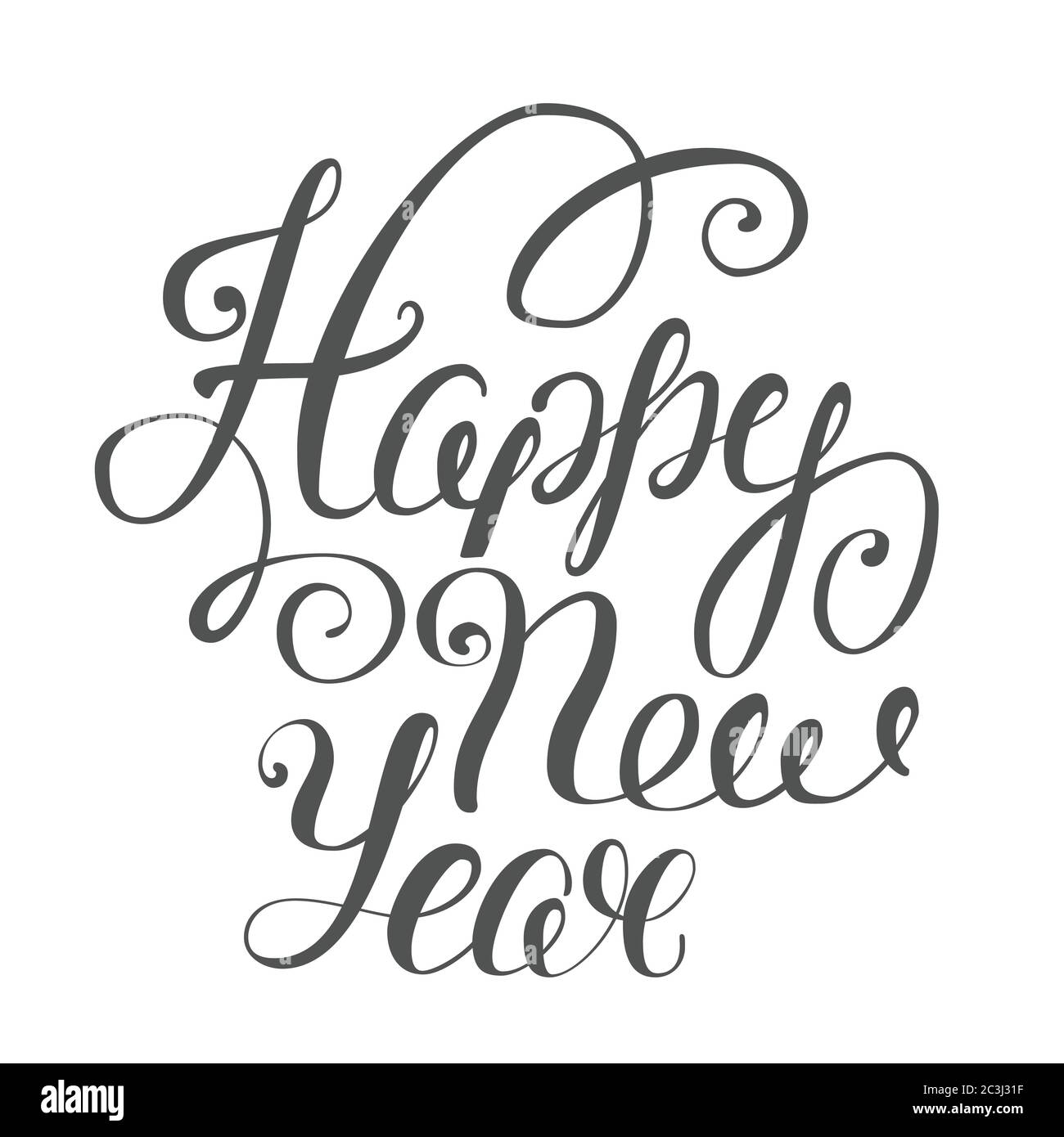 Happy new year lettering. Vector illustration. EPS 10 Stock Vector ...