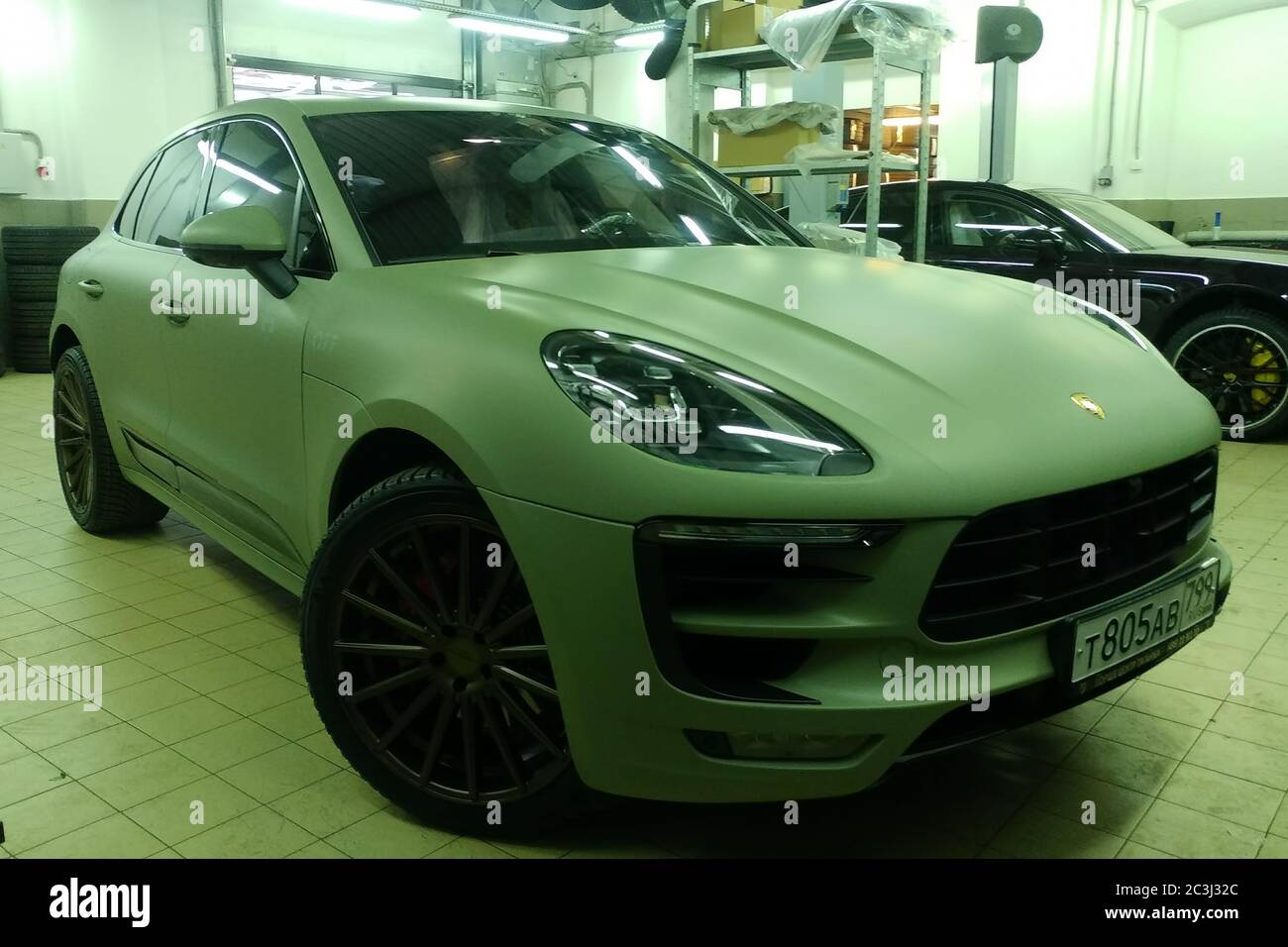 Moscow, Russia - May 07, 2019: Matt colored Hakki premium SUV in a ...