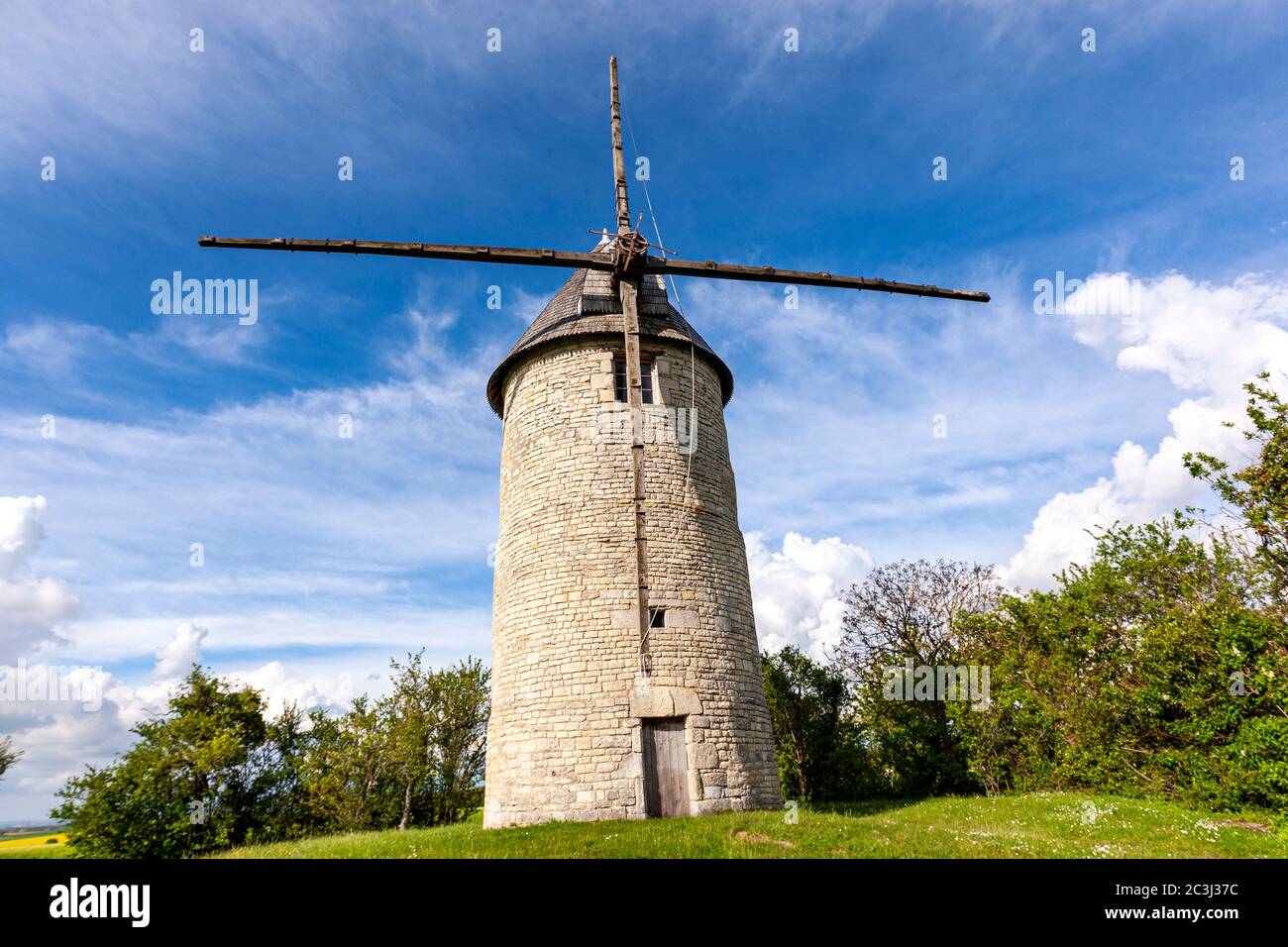 Windmill of Le Moulin de Rimbault, Beauvoir-sur-Niort, France Stock ...