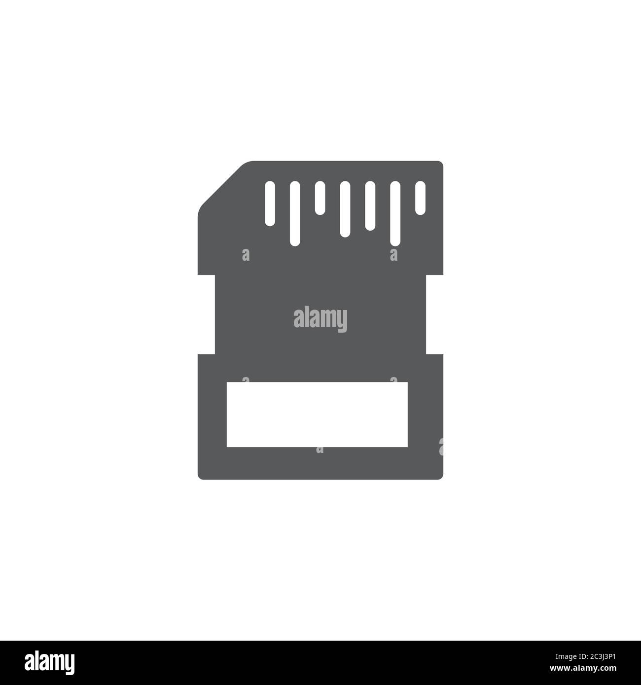 Memory card vector icon symbol storage isolated on white background ...