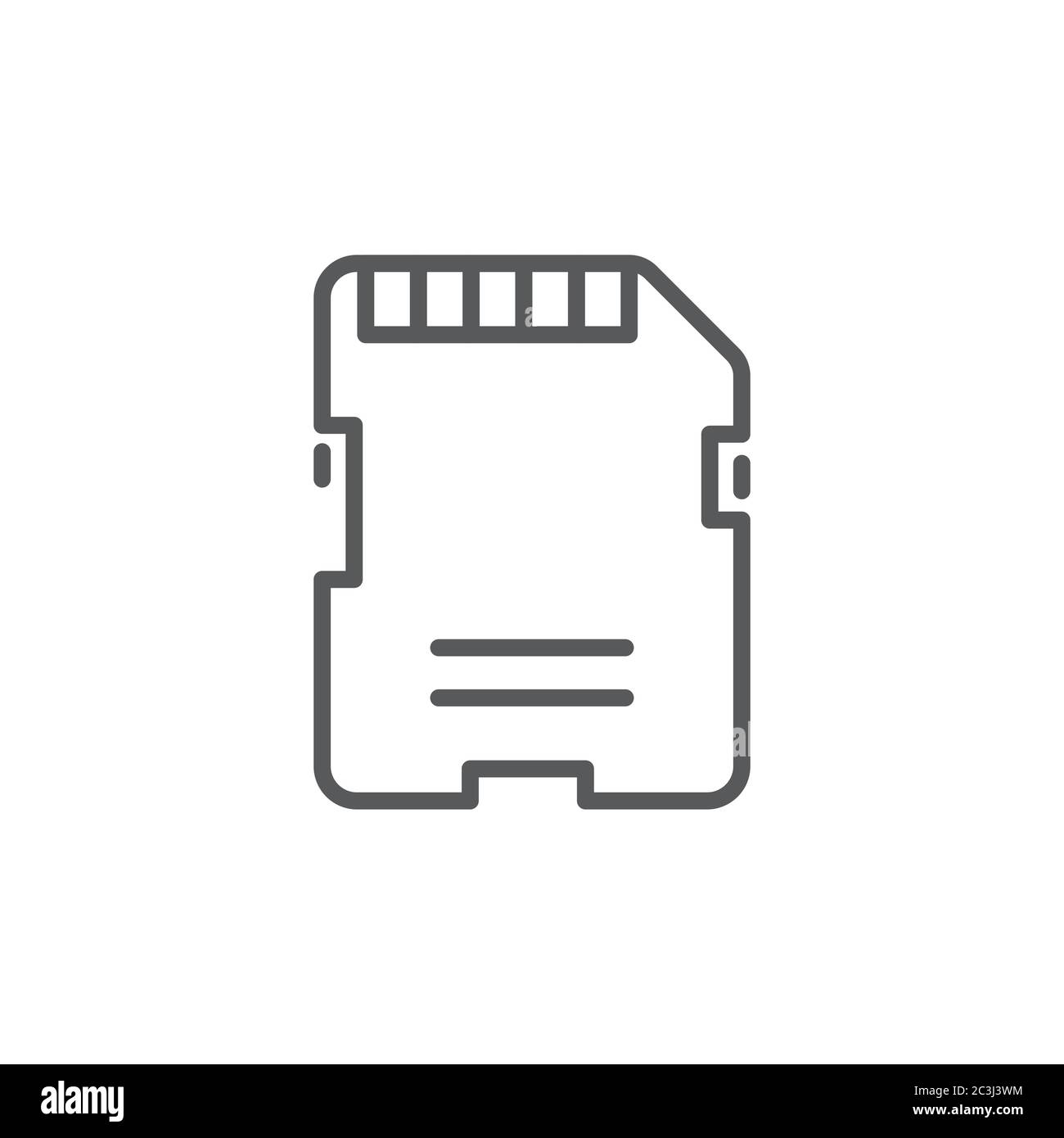 Memory card vector icon symbol storage isolated on white background ...