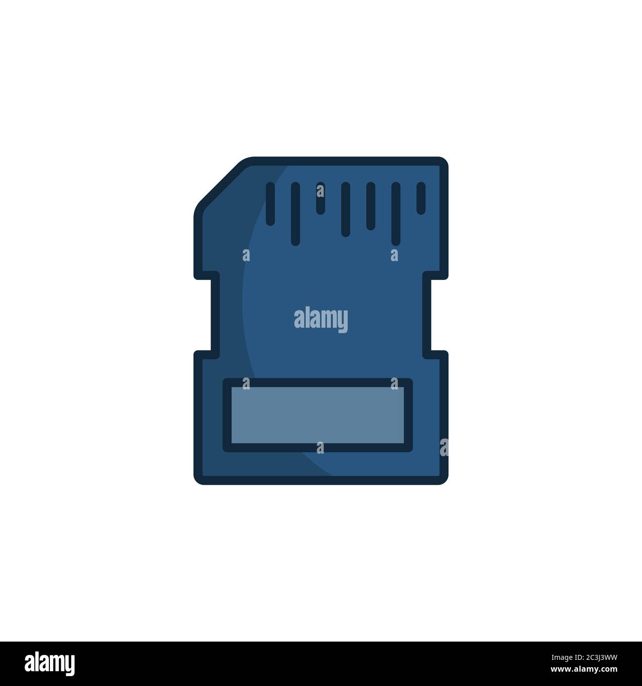 Memory card vector icon symbol storage isolated on white background ...