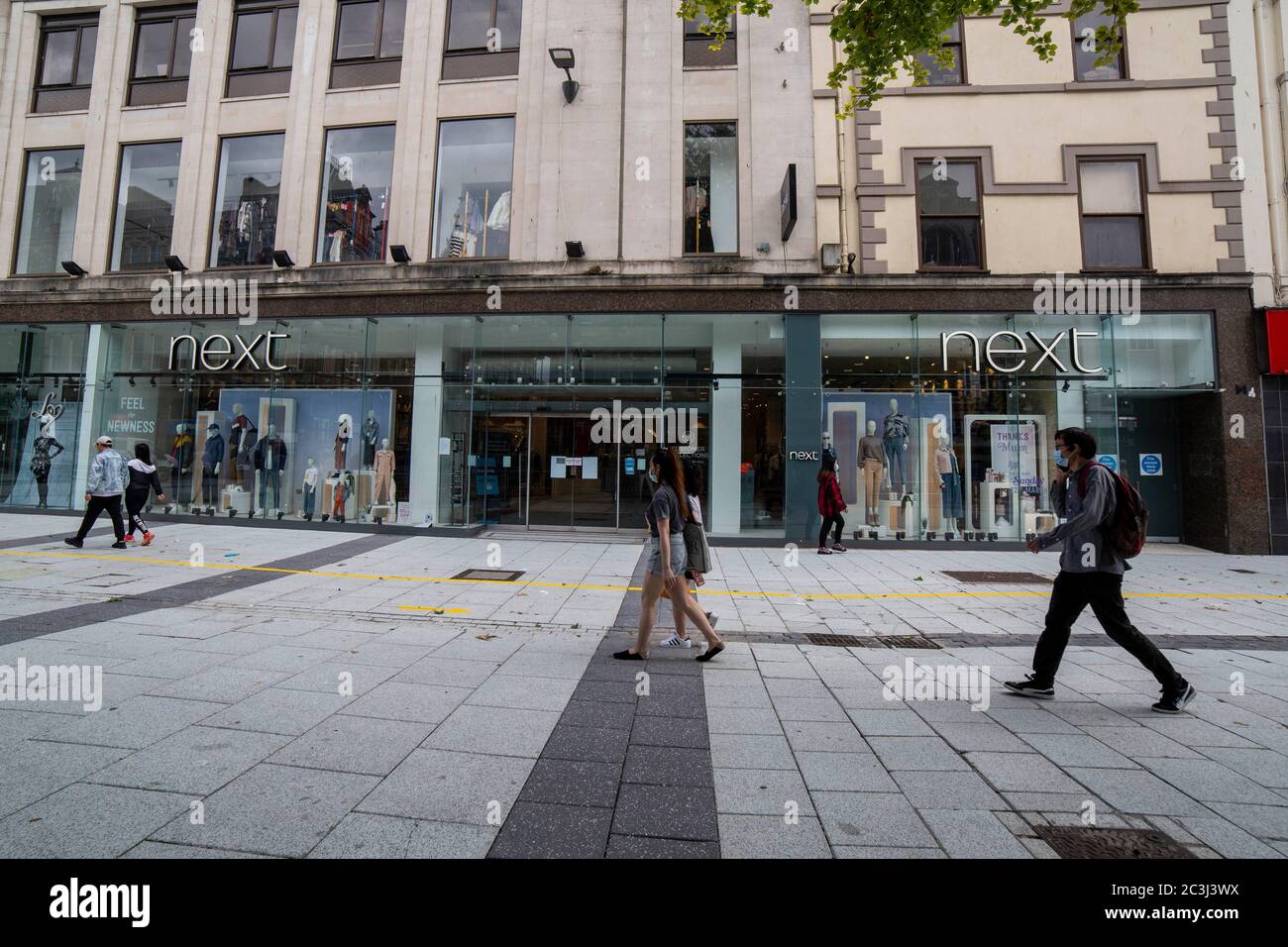 Cardiff, Wales, UK. 20th June, 2020. A general view of Queen Street in ...