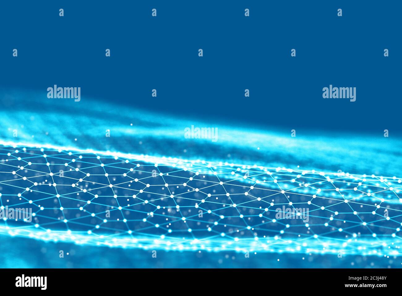 Background 3d grid.Cyber technology Ai tech wire network futuristic ...