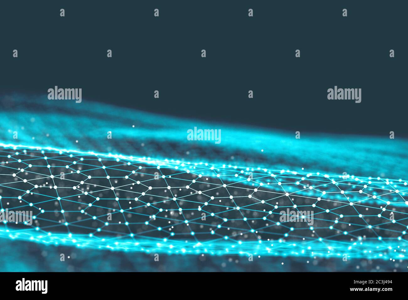 Background 3d grid.Cyber technology Ai tech wire network futuristic ...